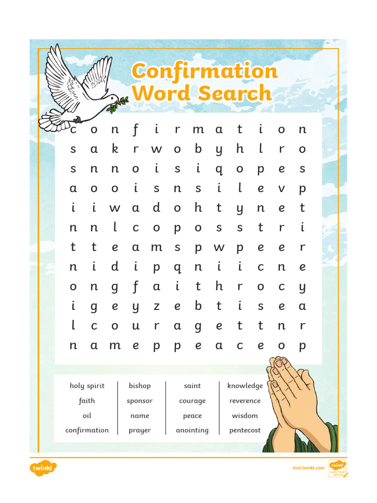 Confirmation Word Search | PDF