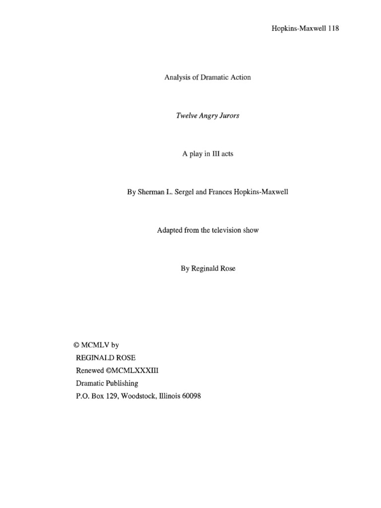 Twelve Angry Jurors Script | PDF | Reasonable Doubt | Justice