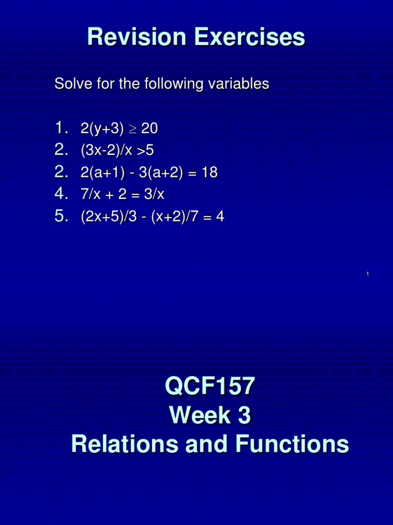 Week 3 Relations And Functions Pdf Function Mathematics Cartesian Coordinate System