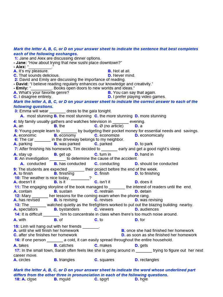 English Language Test Prep | PDF | Critical Thinking | Thought