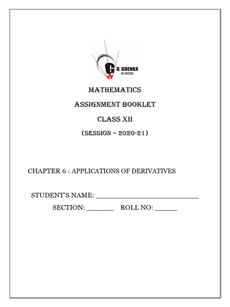 CH 6 -AOD (2020) | PDF | Tangent | Curve
