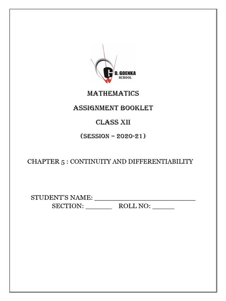 CH 5 - Cont - Diff | PDF | Mathematical Physics | Mathematical Analysis