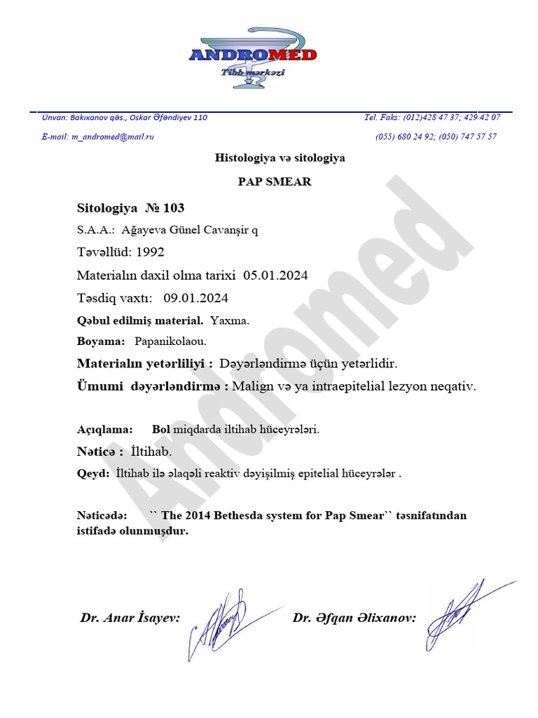Ağayeva Günel Cavanşir Q | PDF