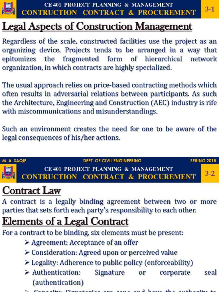 (Topic 3) Construction Contract & Procurement | PDF | Indemnity | Liability Insurance