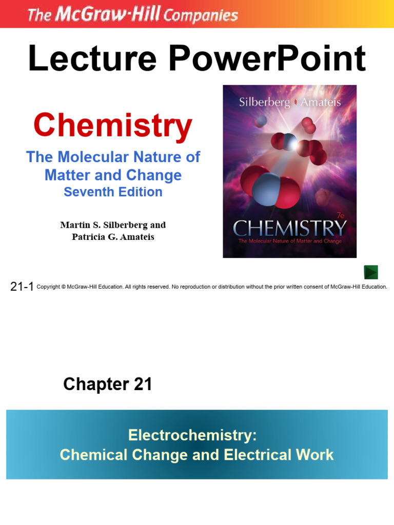 Ch21 Electrochemistry | PDF | Redox | Electrochemistry