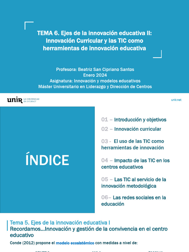 092812tema6ejesdelainnovacioneducativaii Adobe | PDF | Plan de estudios | Enseñando