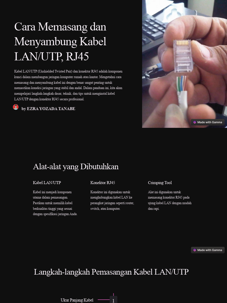 Panduan Memasang Kabel LAN RJ45 | PDF