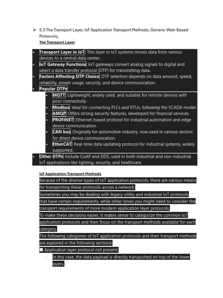 5.3 Mod 5 IoT | PDF | Internet Of Things | Computer Network