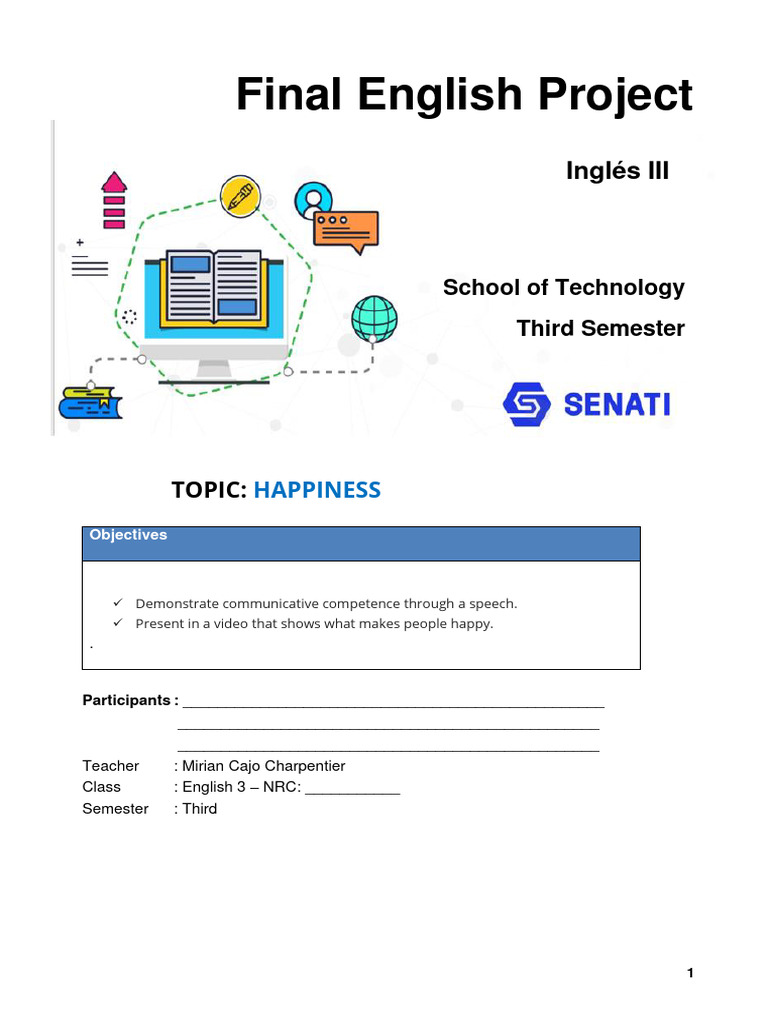 Final English Project - Guidelines - INGLES III | PDF