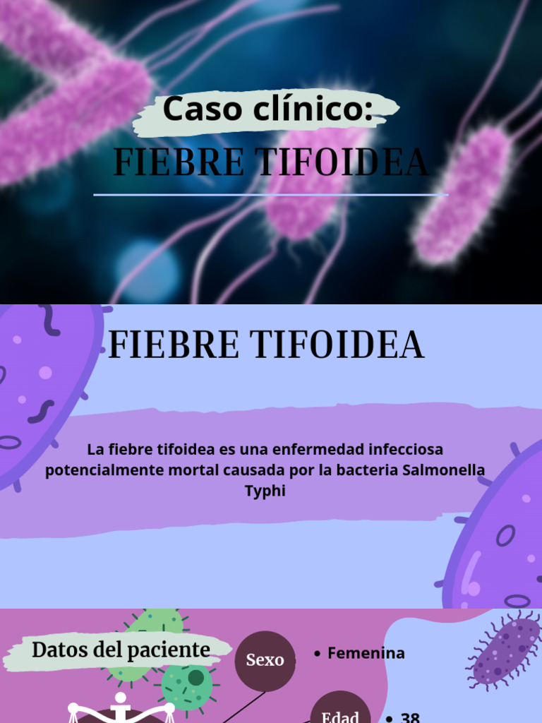 Caso Clínico: Fiebre Tifoidea | PDF | Fiebre | Salmonela