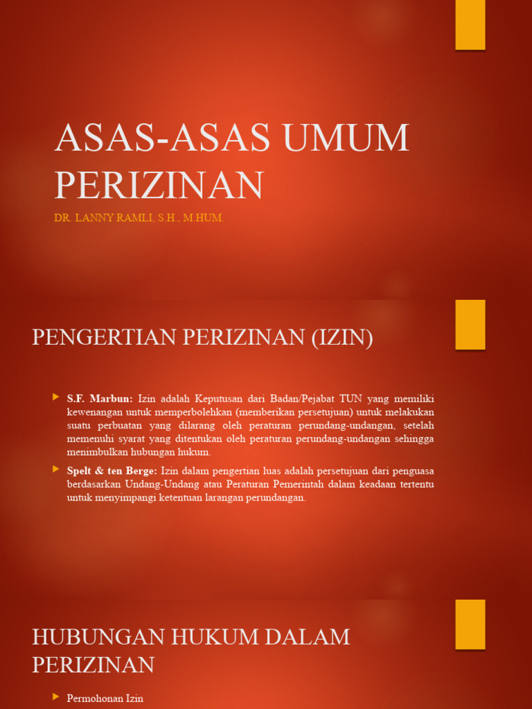 Asas-Asas Umum Perizinan | PDF