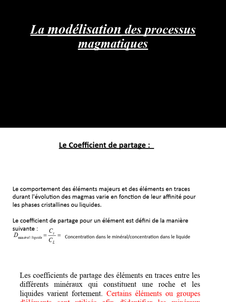 Coefficients de partage en magmatisme | PDF | Matériaux naturels ...