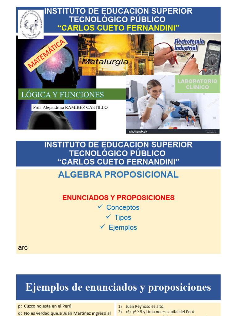01 PPT-enunciados y Proposiciones | PDF | Proposición | Lógica