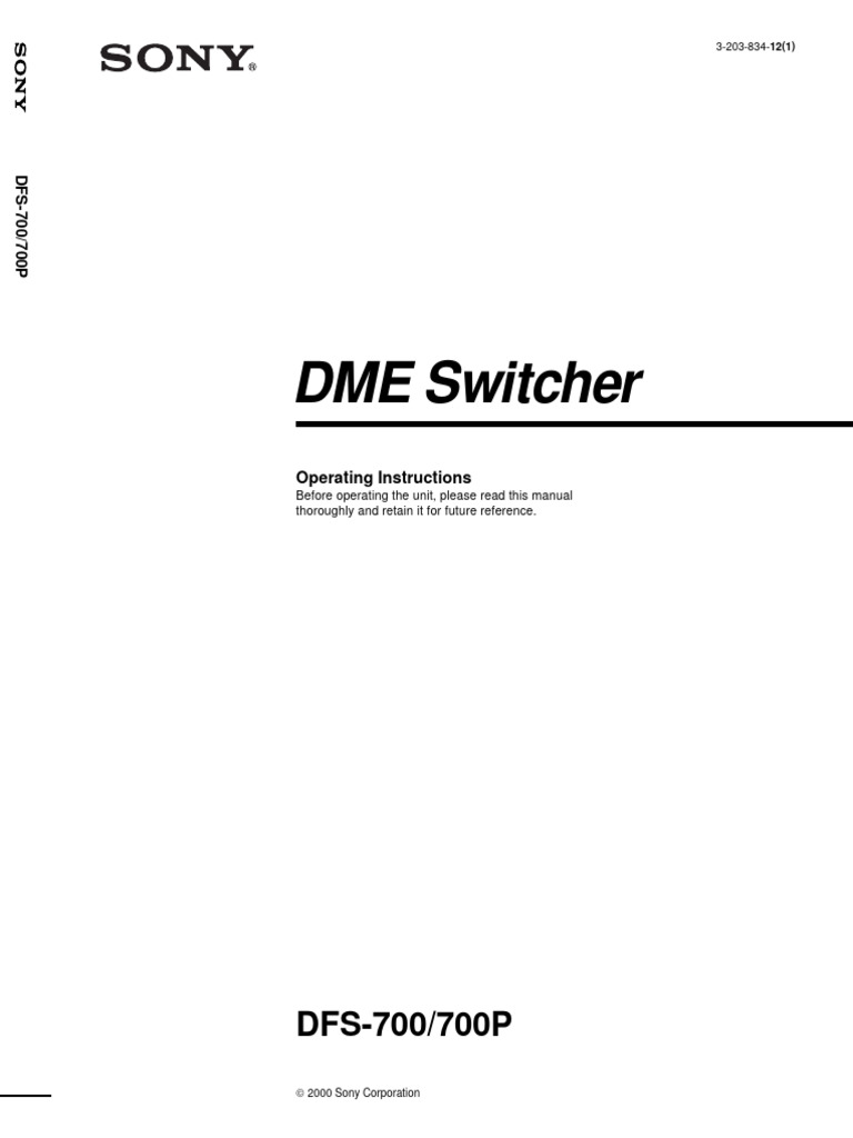 Sony - DFS700-700P Manual Instructions | PDF | Electromagnetic ...