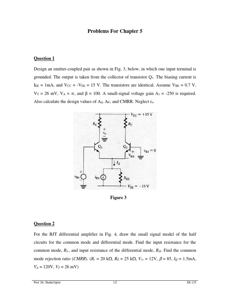 Probelms For Chapter 5 | PDF