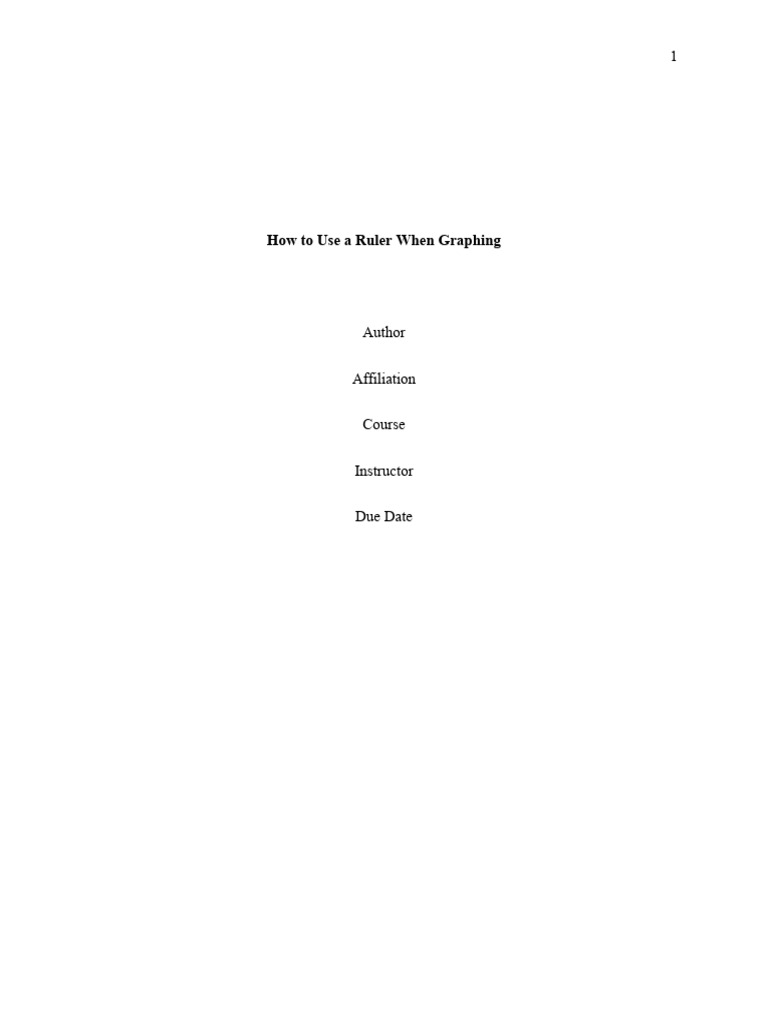How To Use A Ruler When Graphing (Revised) | PDF | Mathematics ...
