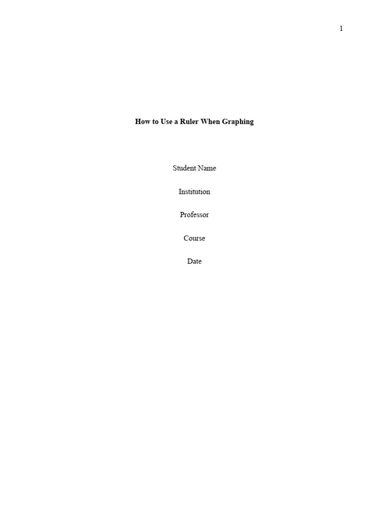 How To Use A Ruler When Graphing | PDF | Methodology | Mathematics