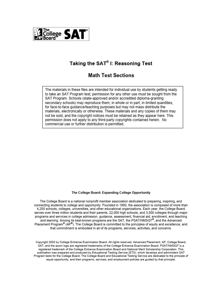 SAT-Math | PDF | Sat | Mathematics