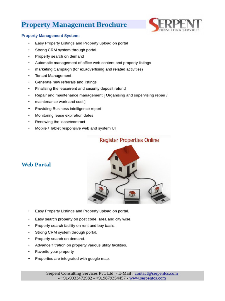 PMS Brochure | PDF | Property Management | Lease