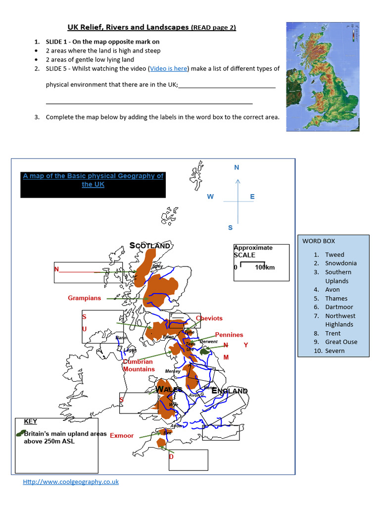 1 - UK Physical Geography Worksheet Home Study | Download Free PDF ...