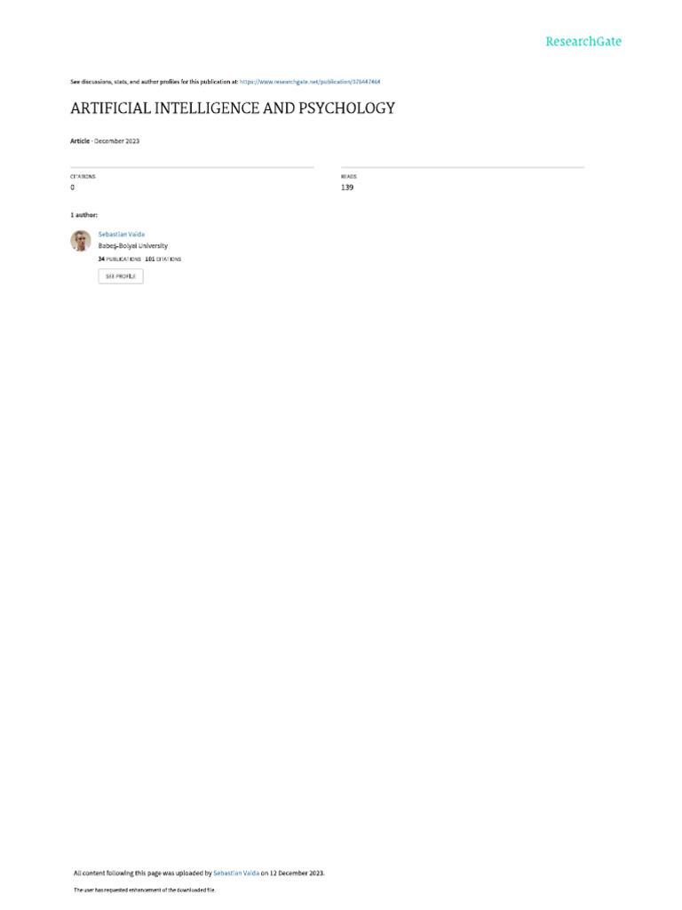 Ai Ans Psychology Download Free Pdf Artificial Intelligence