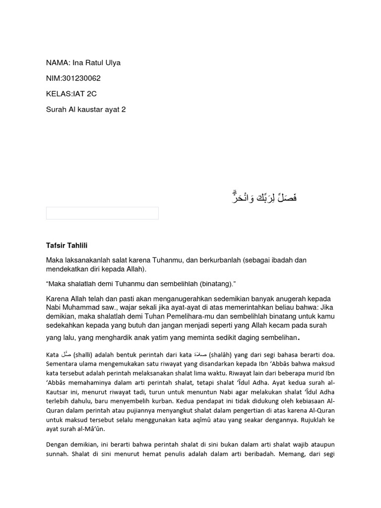 Ina Ratul Ulya, 301230062, Iat 2C | PDF