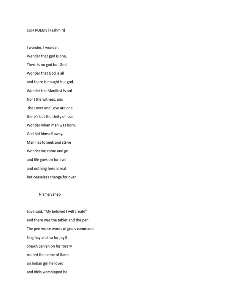 Sufi Poems | PDF | Art
