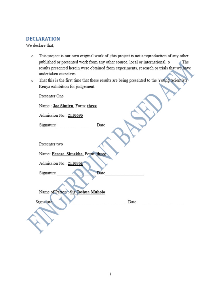 Fingerprint Based Atm | Download Free PDF | Personal Identification Number | Automated Teller ...