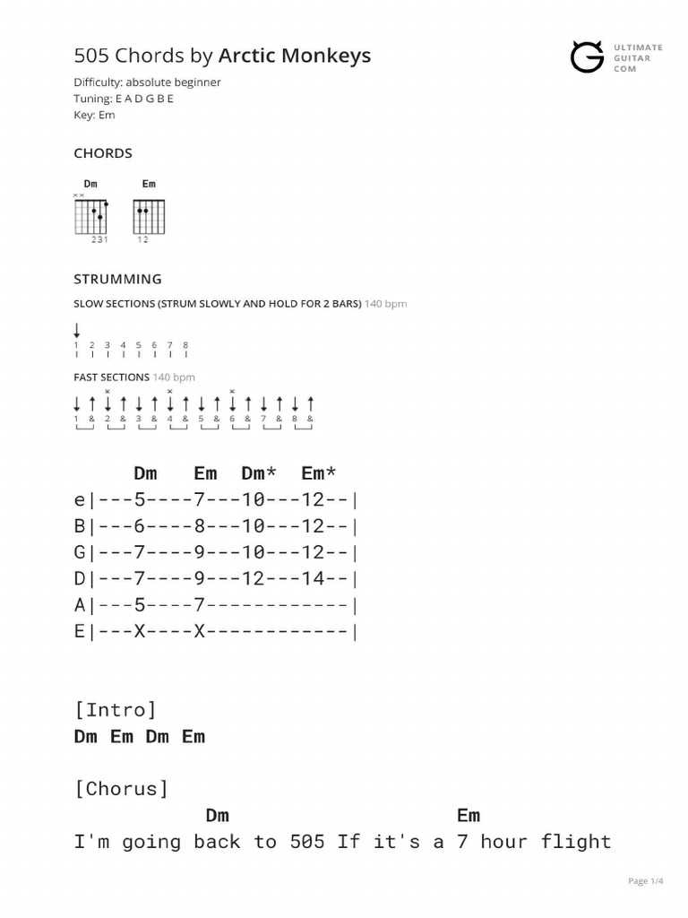 505 Chords | PDF