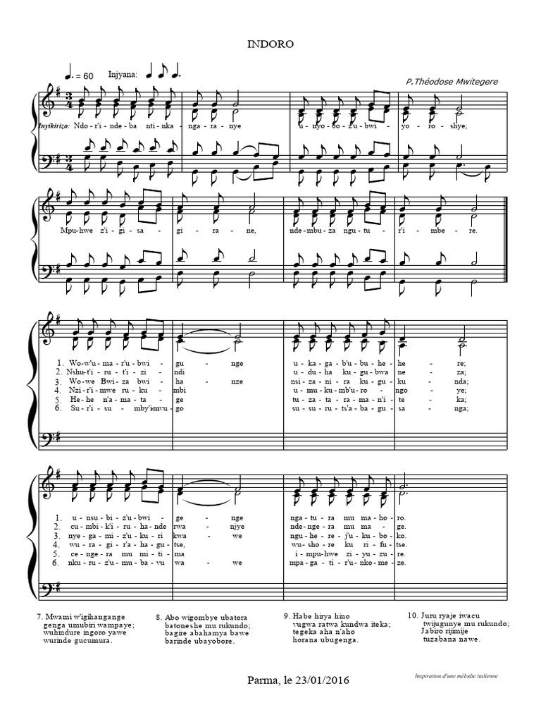 Indoro - Abbé Théodose Mwitegere | PDF