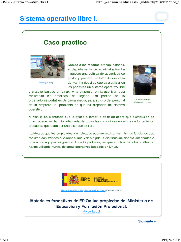 SOM06 | PDF | Distribución de Linux | Software libre