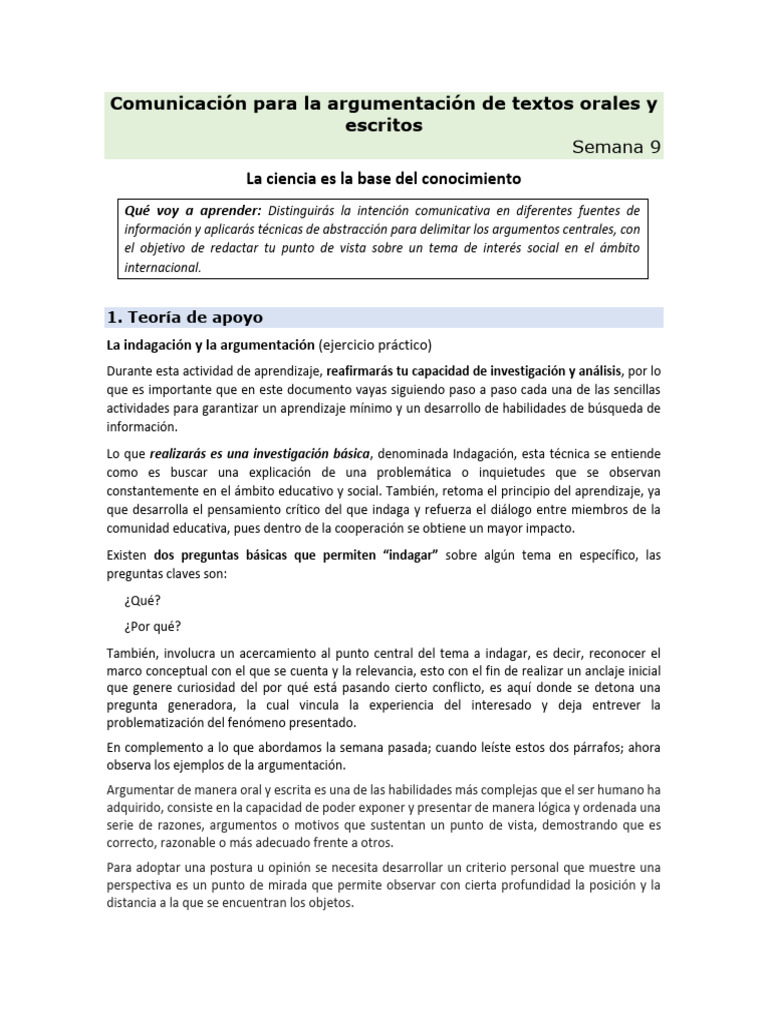 Com Sem9 2024 | PDF | Hambre | Evidencia