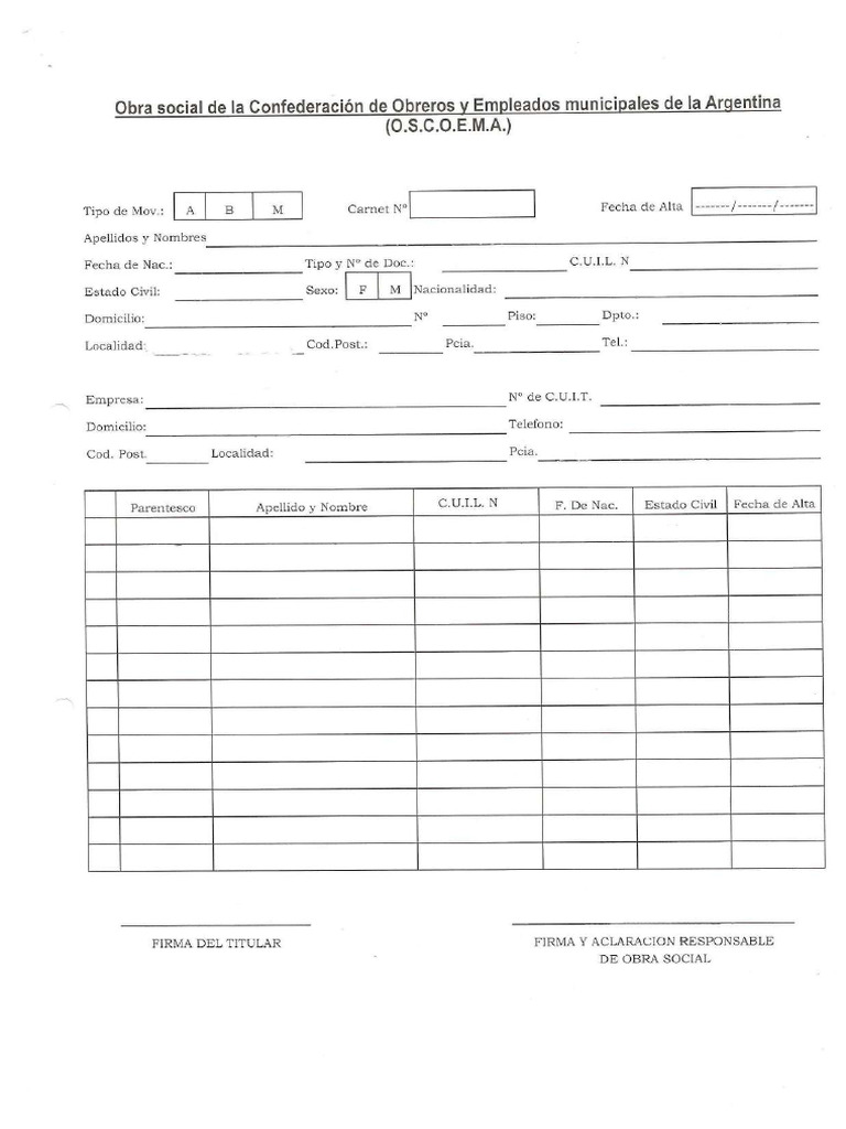 Formulario Abm | PDF