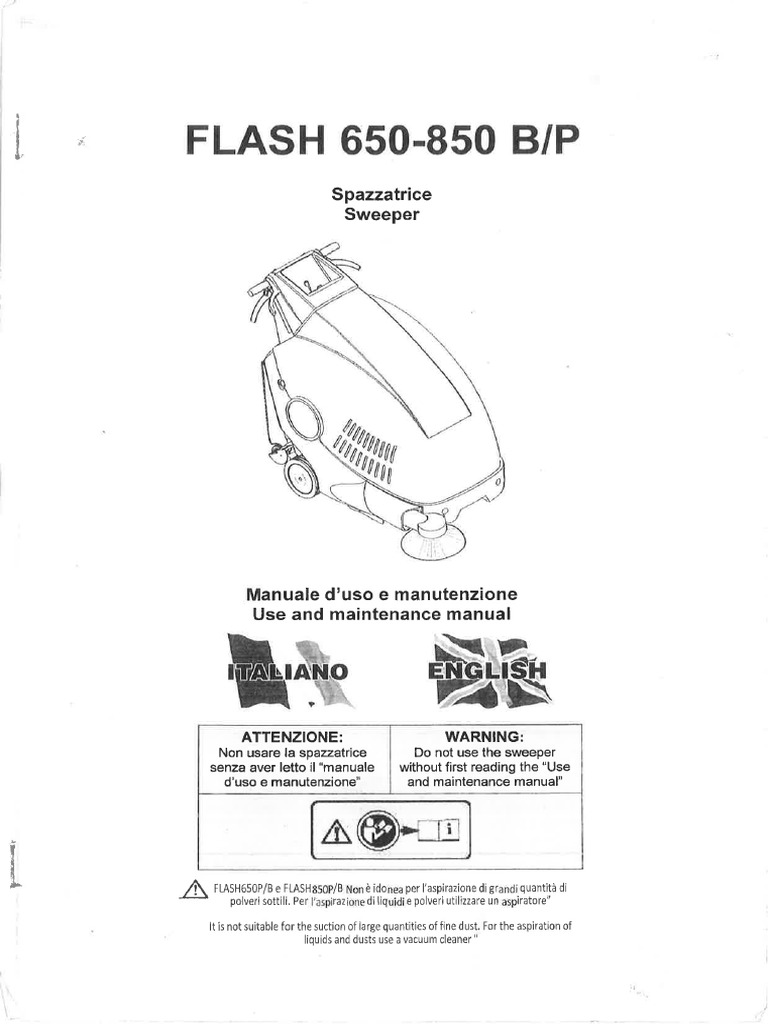 Electric Floor Sweeper - Flash 650-850 BP | PDF