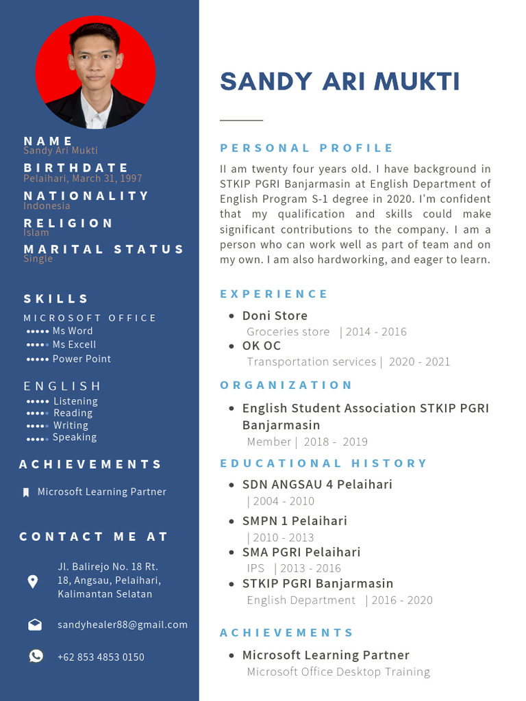 CV Sandy Ari Mukti | PDF