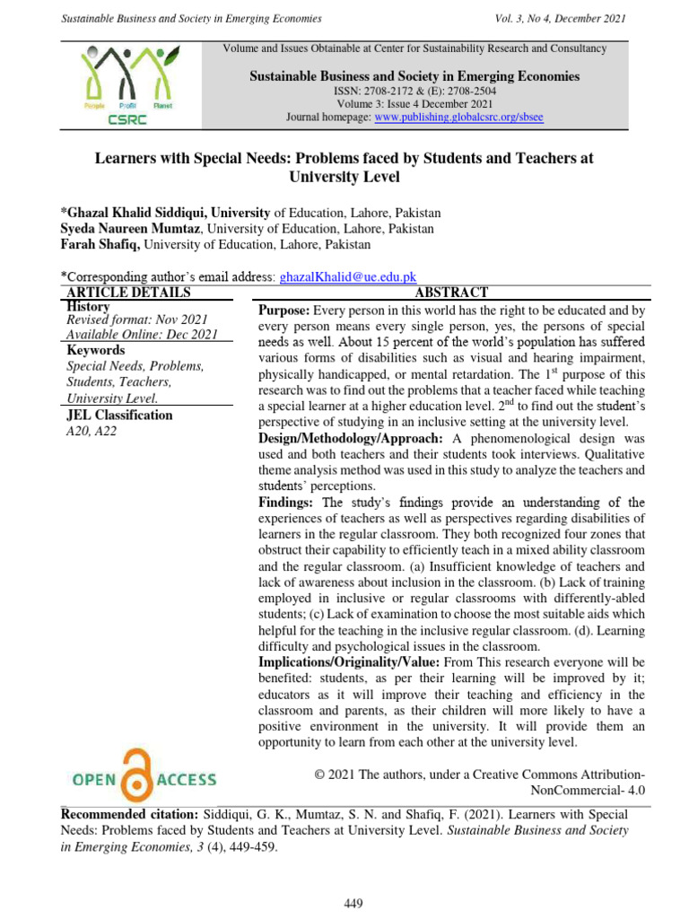 1997-Article Text-5384-2-10-20220119 | PDF | Inclusion (Education) | Teachers