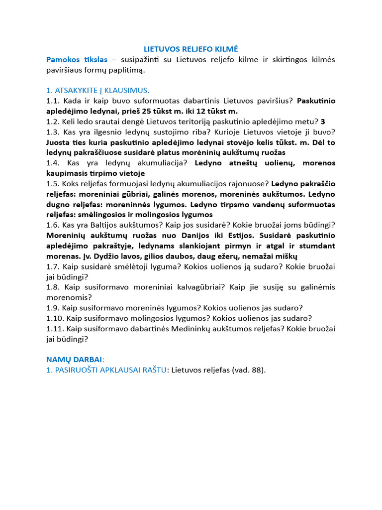 13 15 Lietuvos Pavirsius | PDF