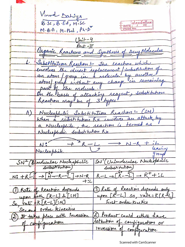 Unit 4 Organic Reactions | PDF