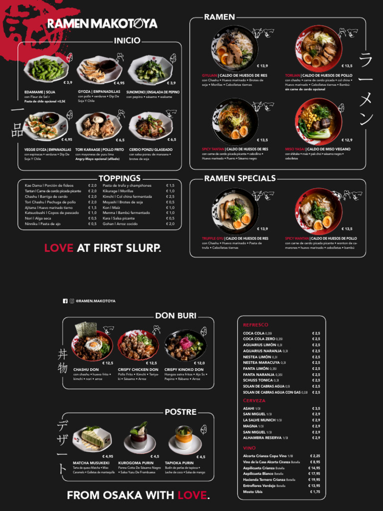 Menu 2024 | PDF | Ingredientes de comida | Cocina