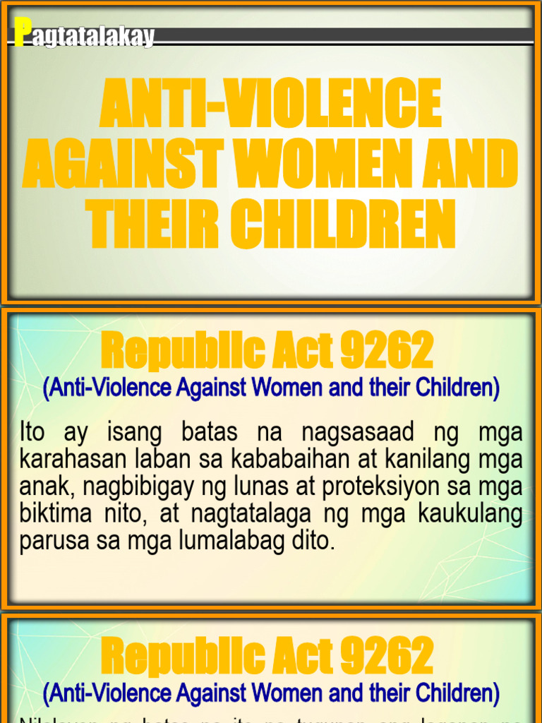 Lesson 26 Anti VAWC Act RA 9262 | PDF