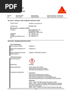 MSDS Sika Chadur | PDF | Occupational Safety And Health | Working Conditions