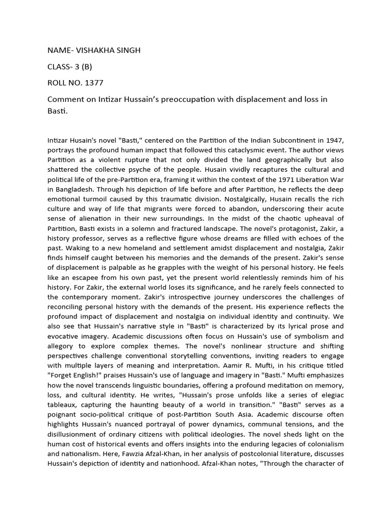 Partition Assignment | PDF | Partition Of India | Nostalgia Partition Assignment | PDF | Partition Of India | Nostalgia