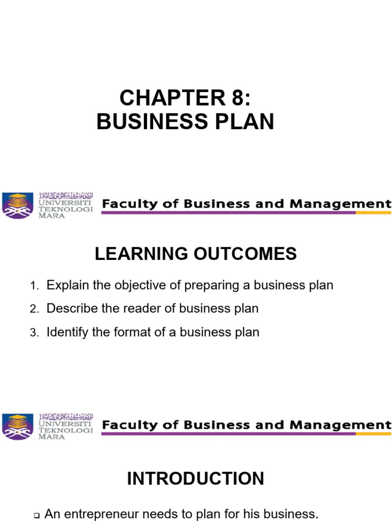 Ent300 Chapter 8 | PDF | Business Plan | Business