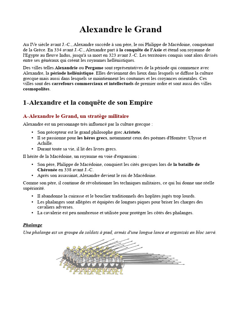 L'épopée d'Alexandre le Grand | PDF | Alexandre le Grand | Époque ...