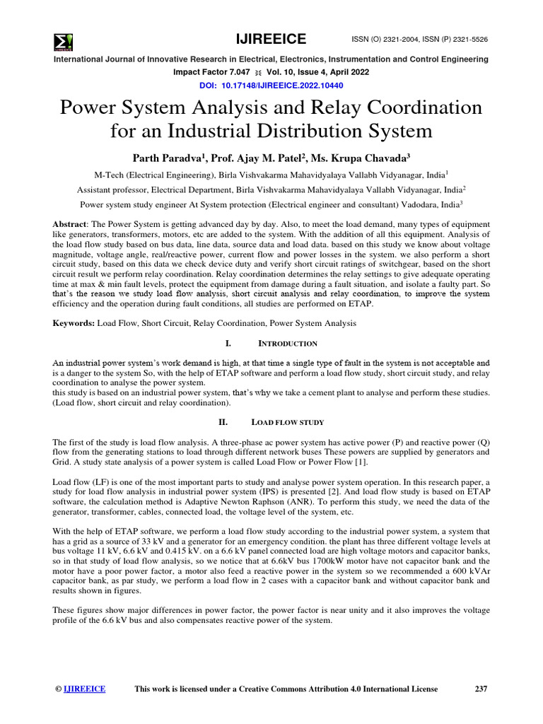 Ijireeice 2022 10440 | PDF | Ac Power | Relay