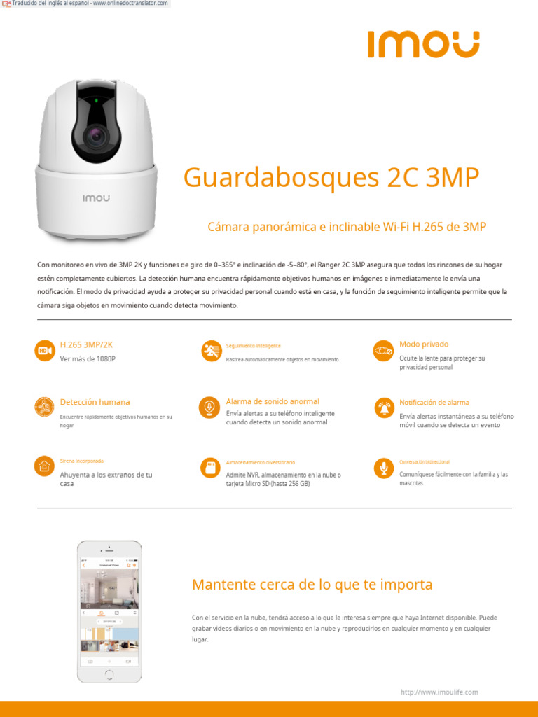 DAHUA Datasheet Ranger 2C 3MP Imou - En.es | Descargar gratis PDF ...