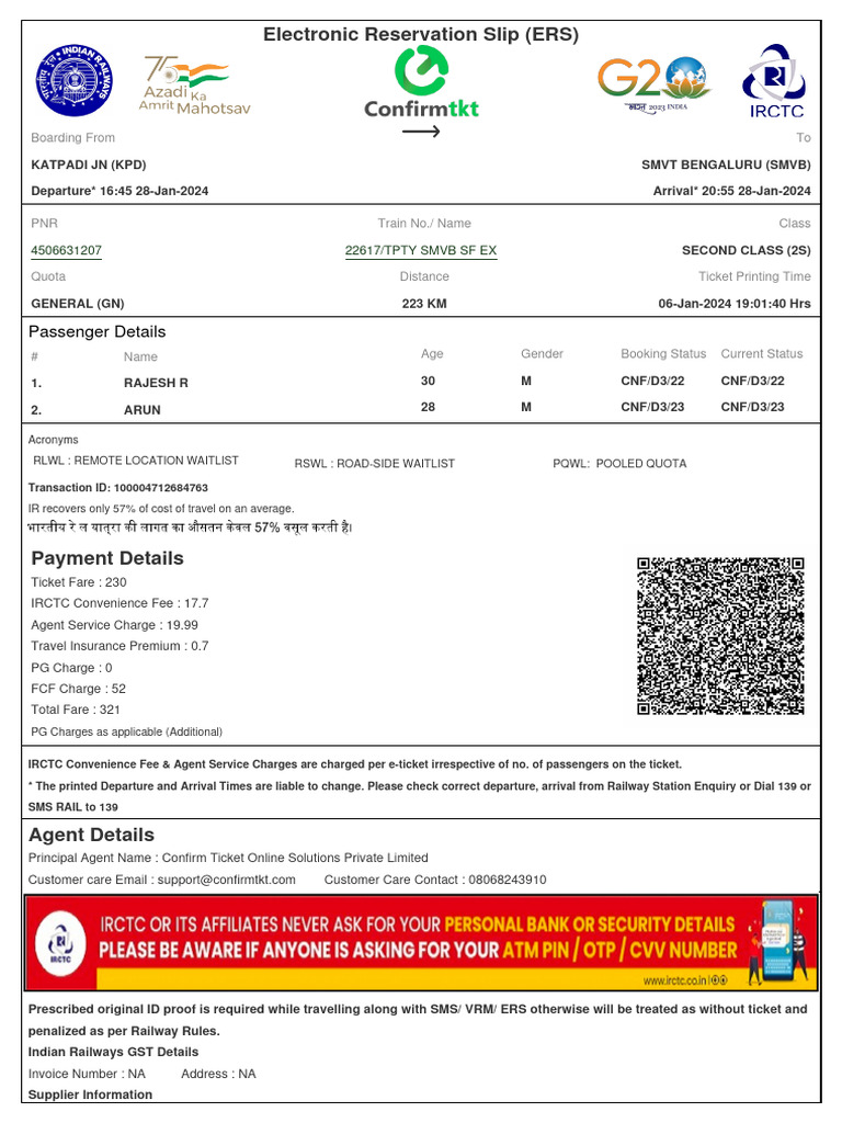 Train Ticket TK430440082K45 | PDF | Identity Document