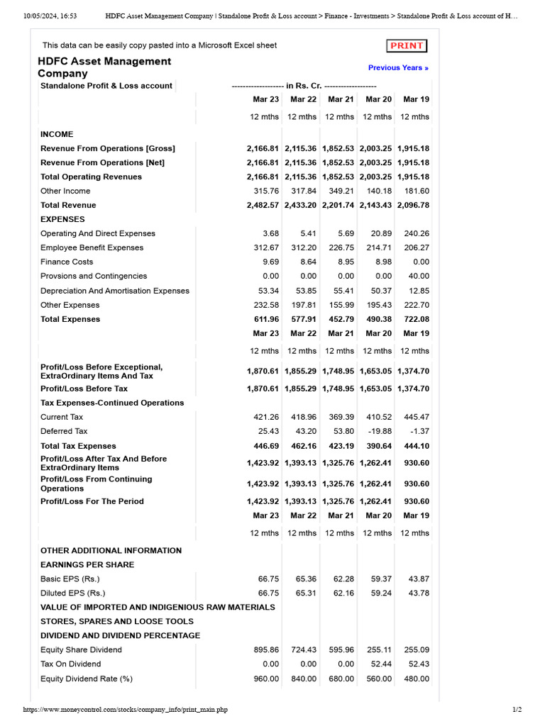 HDFC PL | Download Free PDF | Income Statement | Expense