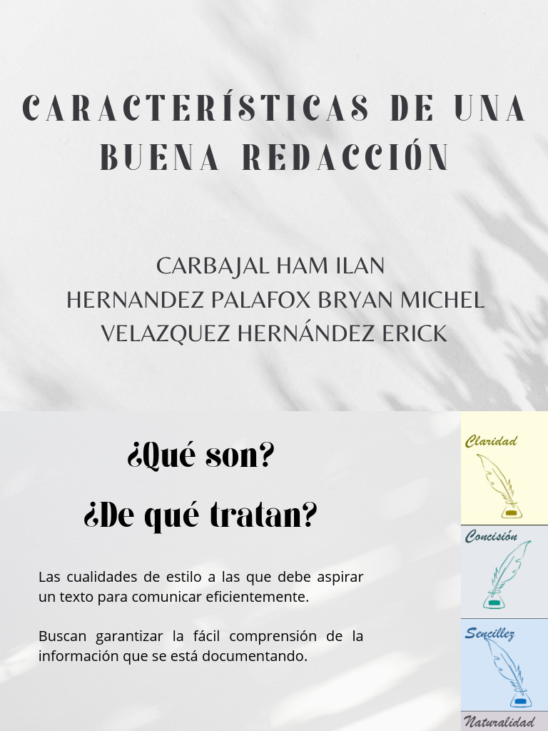 Características de una buena redacción | PDF | Comunicación | Información