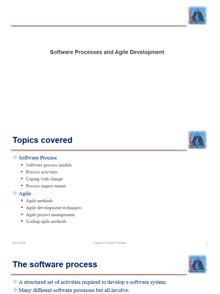 Lecture2 - SW Processes and Agile | PDF | Scrum (Software Development) | Agile Software Development